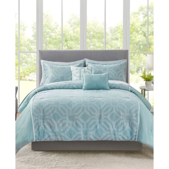Addison Park | Bedding | Addison Park Trent 9 Piece Geo Jacquard King ...